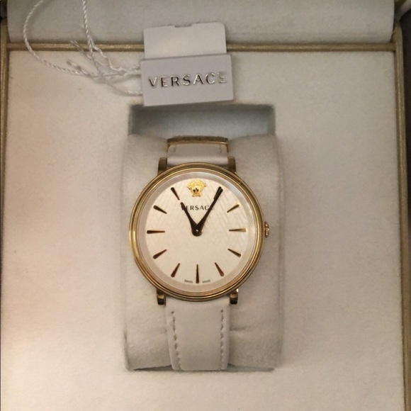 Versace | Accessories | Versace Vcircle White Watch | Poshmark